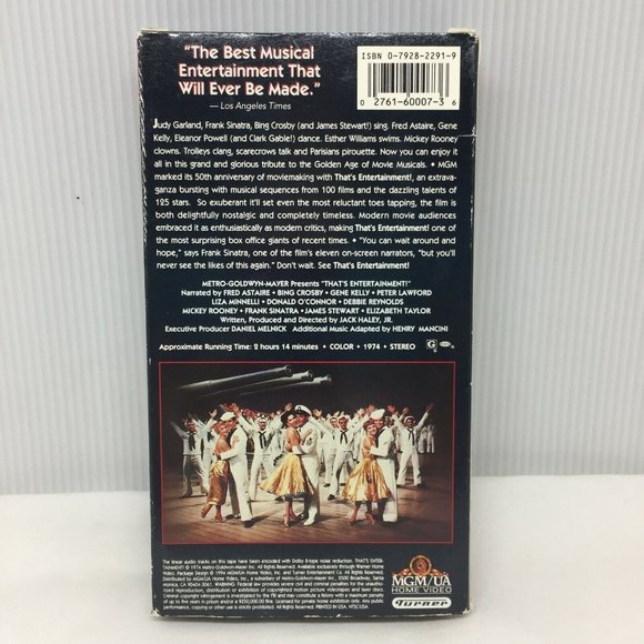 Media | Vhs Thats Entertainment Jane Powell Mgm Musical Judy Garland ...